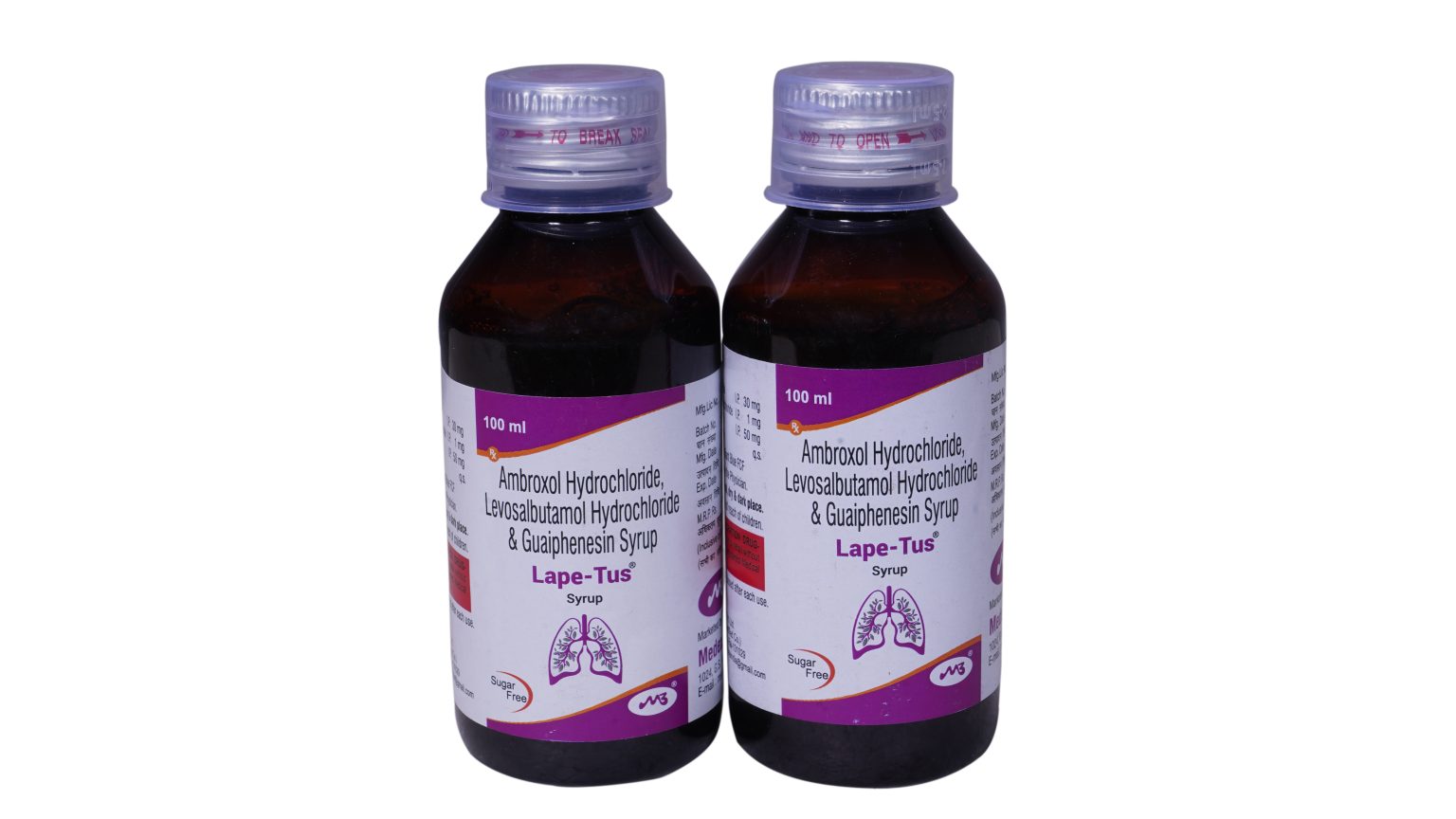 Ambroxol Hydrocholide, Levosalbutamol Sulphate & Guaiphenesin Syrup ...